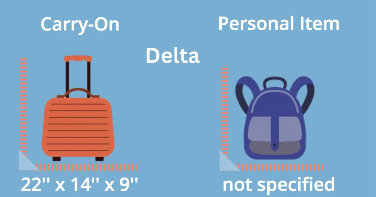 Delta Personal Item Size - Lifti App